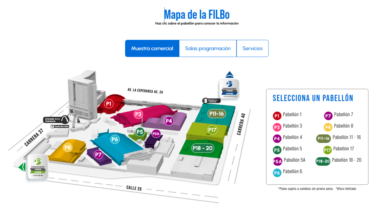 Mapa FILBo 2025: Guía para recorrer Corferias durante la Feria del ...